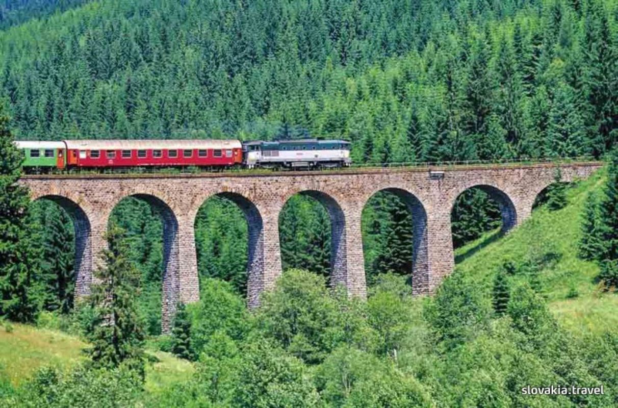Railway bridge and tunnel of Kornel Stodola next to Telgárt - Slovakia ...